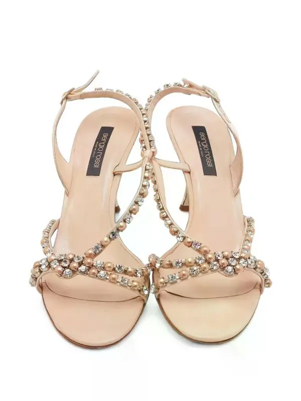 SERGIO ROSSI Crystal-embellished Slingback Sandals
