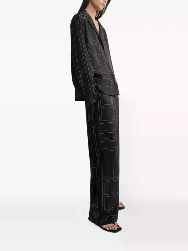 TOTEME Monogram Silk Pj Top