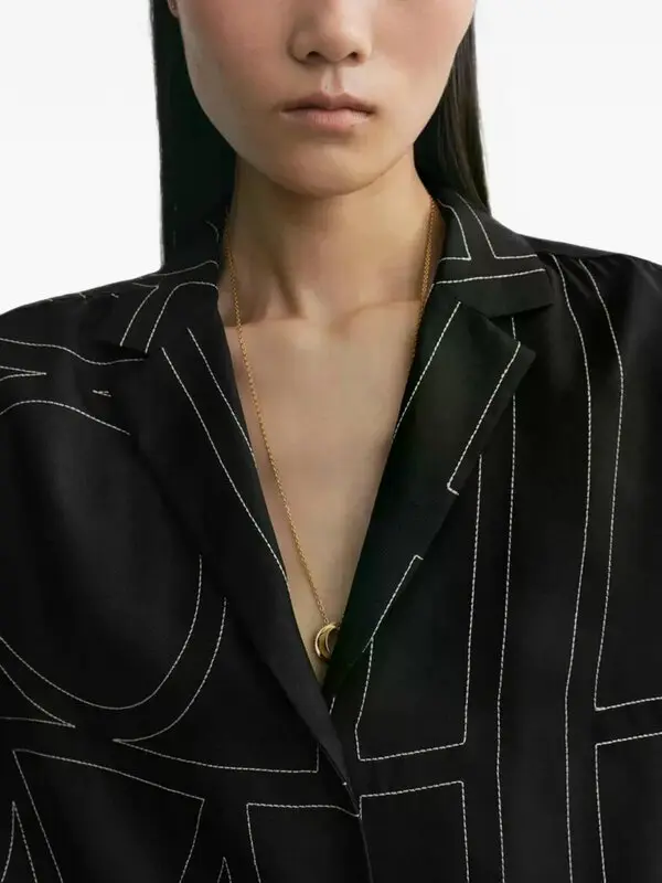 TOTEME Monogram Silk Pj Top