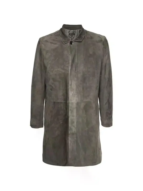 Loro Piana Single-breasted Long-sleeve Coat - Grey