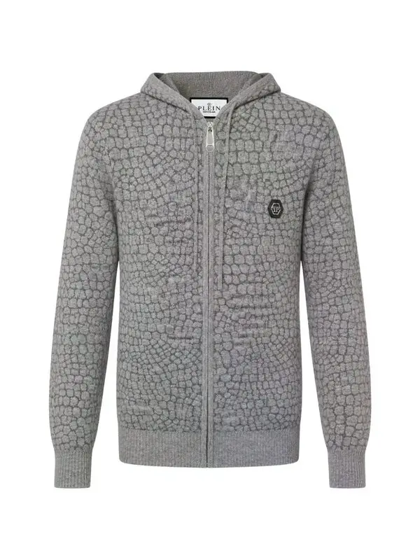 Philipp Plein Wool Cashmere Zip Hoodie