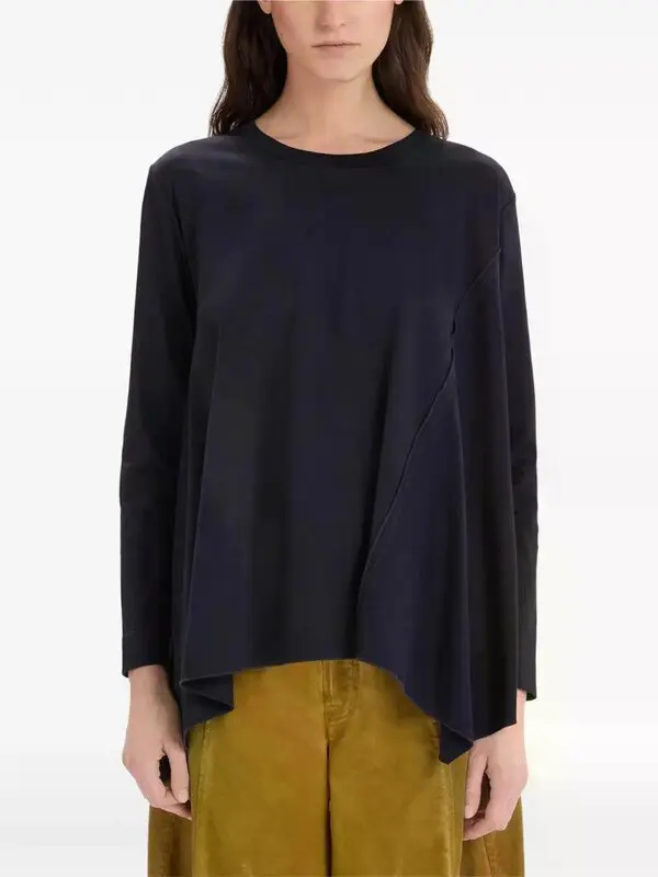 High Asymmetric Long-sleeved T-shirt