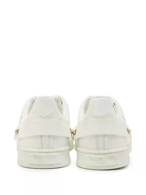 Valentino Garavani Backnet Perforated Leather Sneakers - White