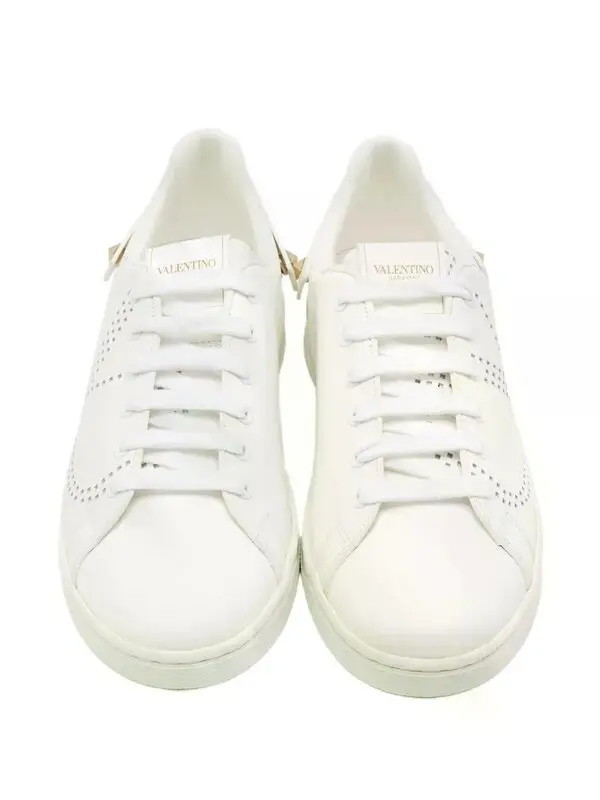 Valentino Garavani Backnet Perforated Leather Sneakers