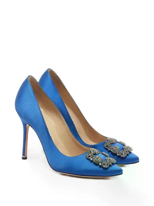 Manolo Blahnik Hangisi Buckle Pumps