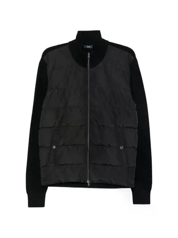 Herno Quilted Knitted Jacket - Black