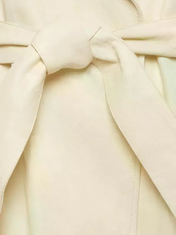 Zeynep Arçay Leather Belted Trench Coat