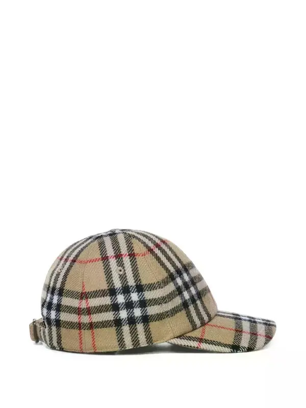 Burberry Check Wool Baseball Cap