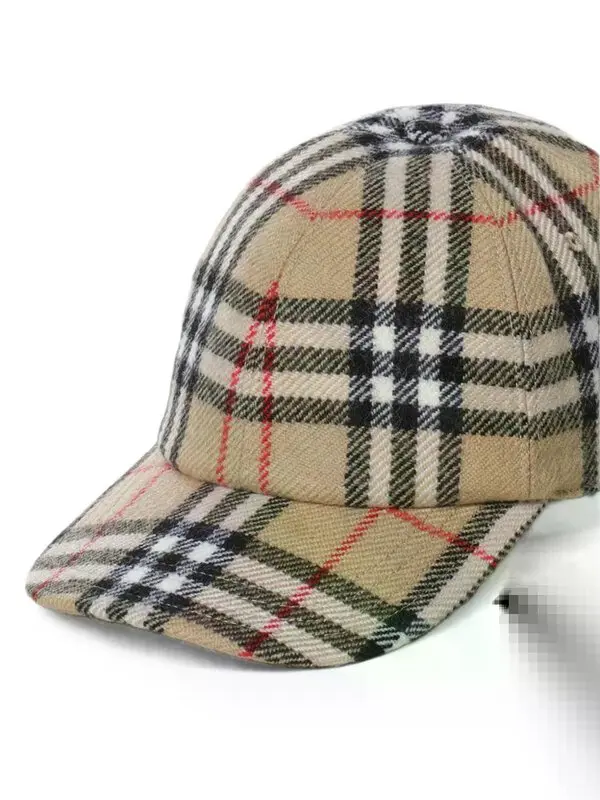 Burberry Check Wool Baseball Cap