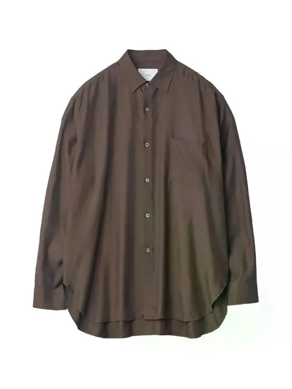SSSTEIN Twill Long-sleeve Shirt - Brown