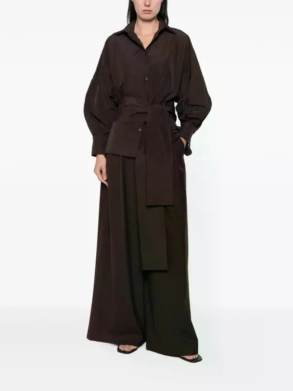 CO.GO Pleated Wide-leg Palazzo Pants