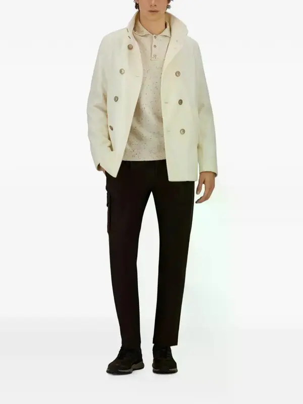 Herno Resort Double-breasted Peacoat - White
