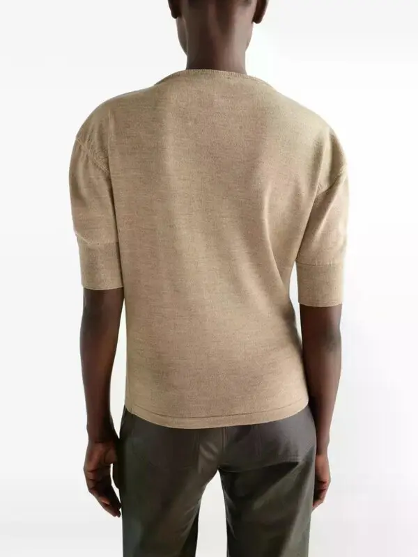 LEMAIRE Short-sleeve Sweater In Fine Merino Wool