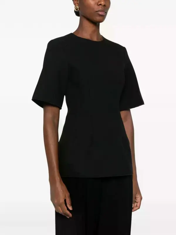 TOTEME Sculptural Short-sleeve Scuba Top