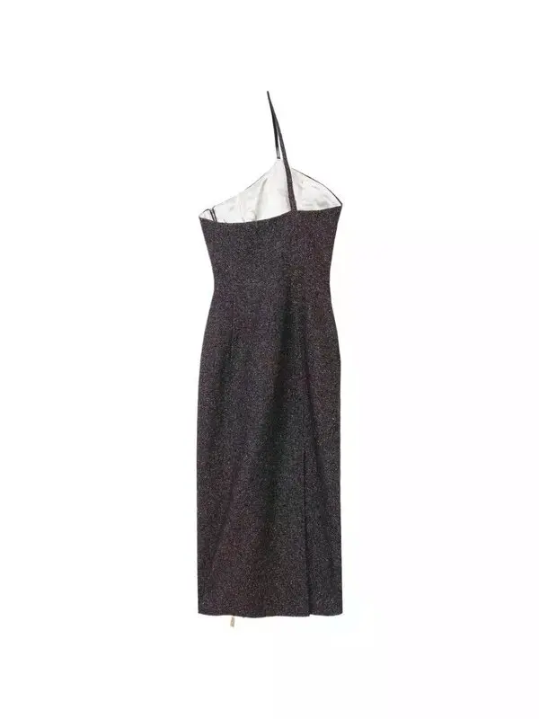 Remain Birger Christensen One-shoulder Wool Midi Dress - Brown