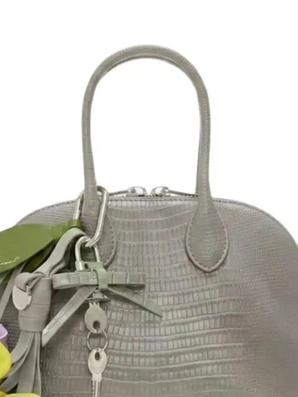 SELF-PORTRAIT Lizard-effect Leather Tote Bag