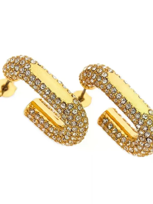 Rabanne Crystal-embellished -tone Earrings - Gold