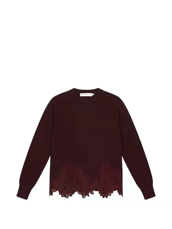 Zimmermann Valiant Lace-trimmed Sweater - Red