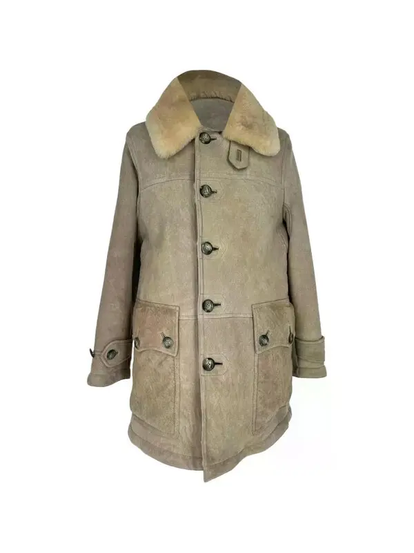 TOM FORD Shearling Button-down Coat - Neutrals