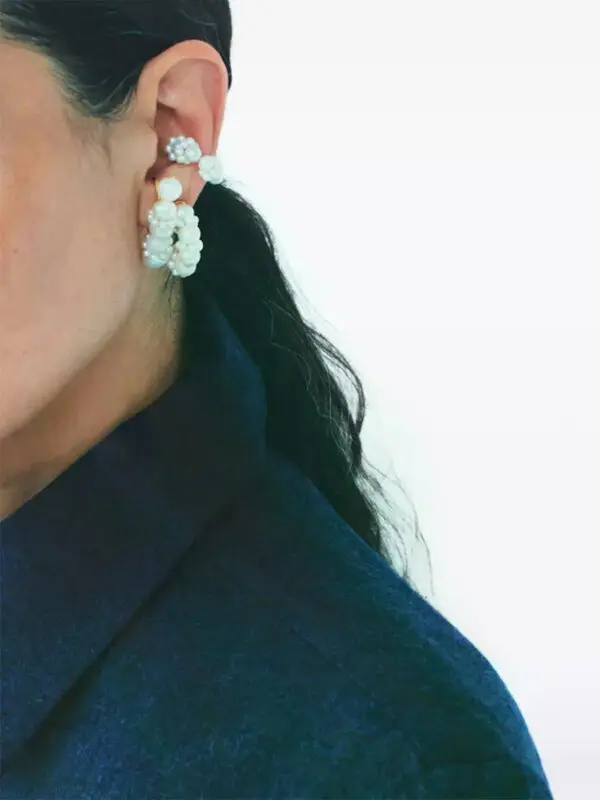 Completedworks Pearl Cluster Earrings - Gold