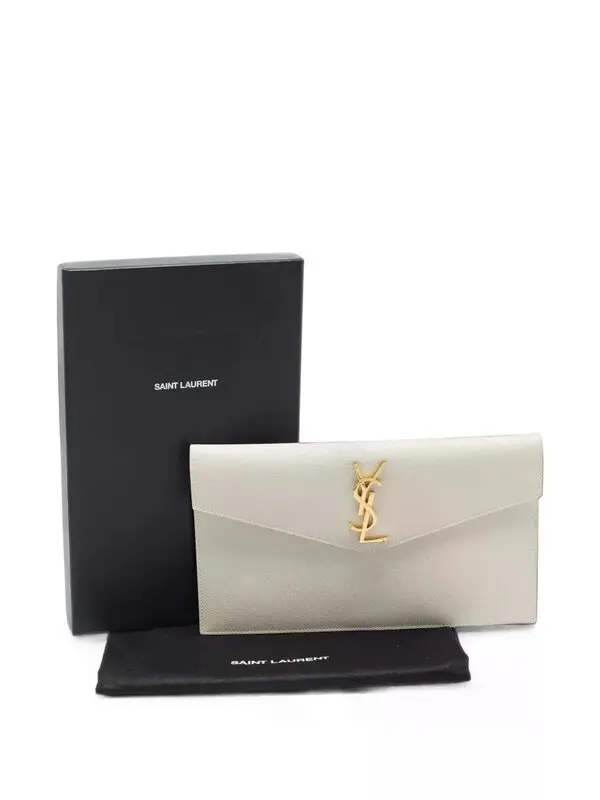 Saint Laurent 2022 Uptown Leather Clutch Bag