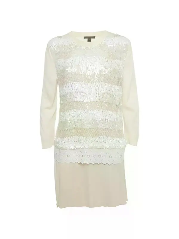 LOUIS VUITTON Embellished Crew Neck Sweater - Neutrals