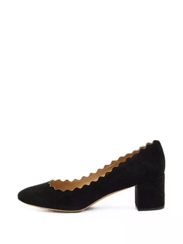 Chloé Laurena Scalloped Pumps - Black