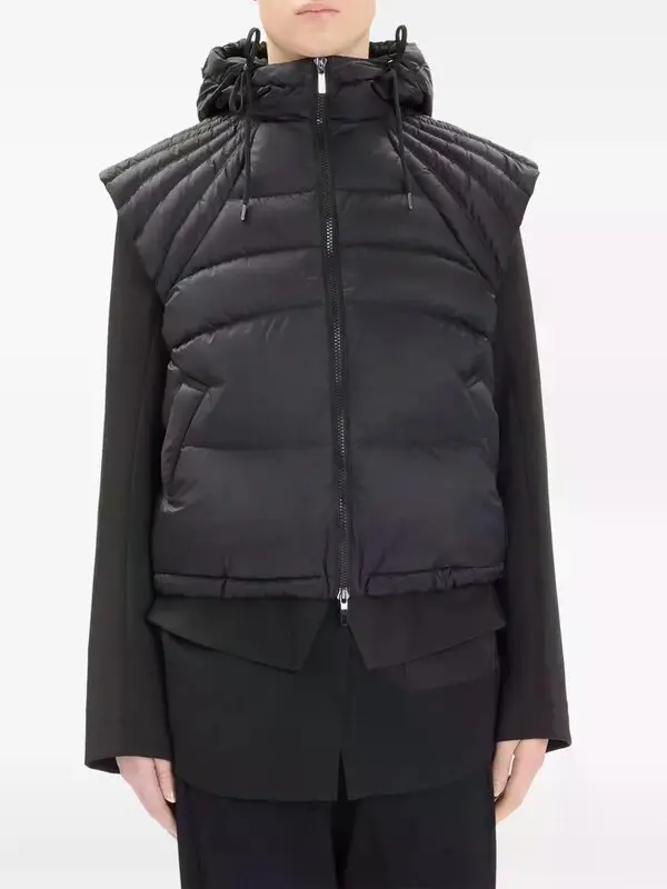 High Fanny Quilted Hooded Gillet