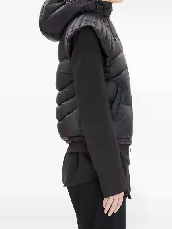 High Fanny Quilted Hooded Gillet