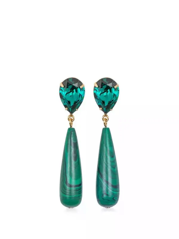 JENNIFER BEHR Caroline Drop Earrings - Green