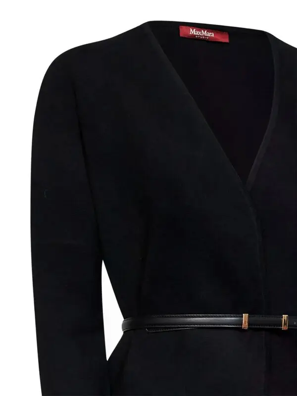 Max Mara Belted V-neck Cardigan
