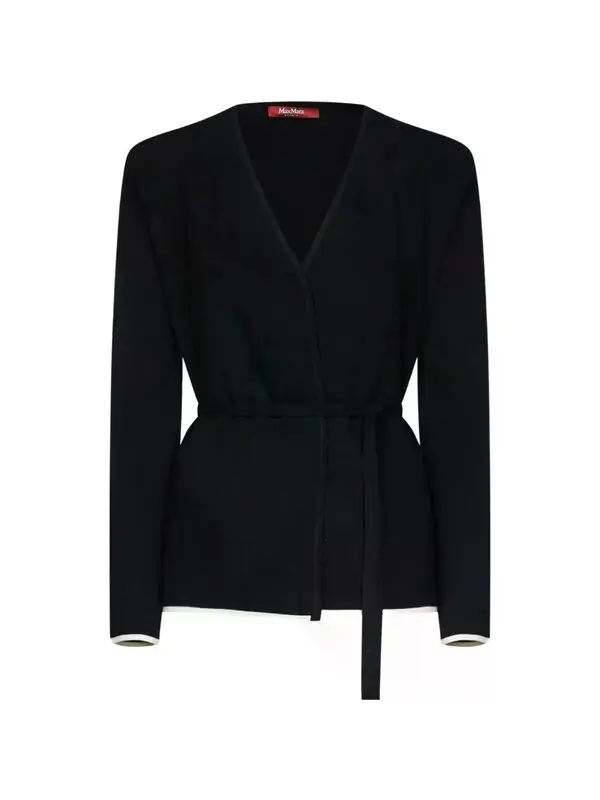 Max Mara Belted V-neck Cardigan