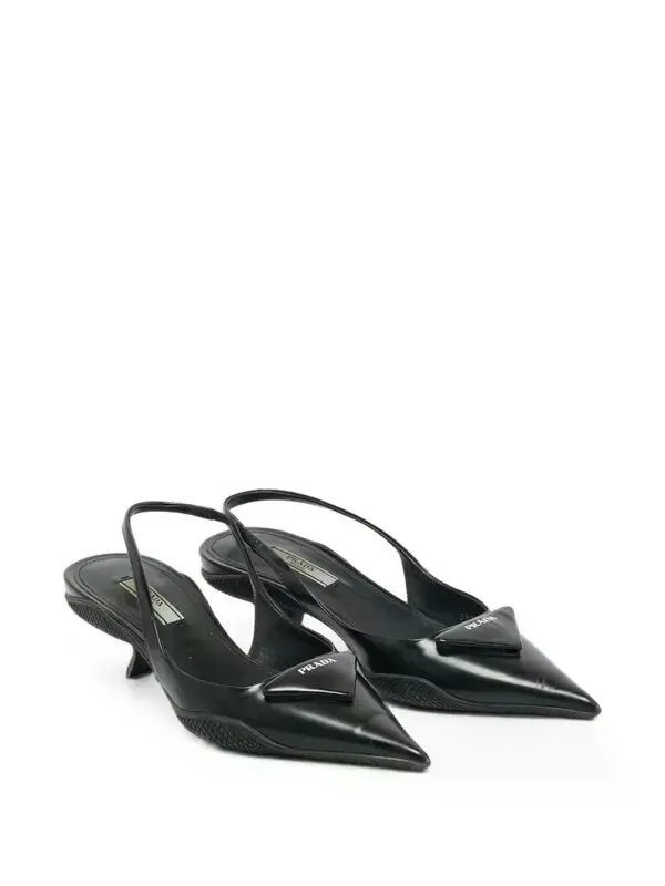 Prada Triangle Slingback Pumps
