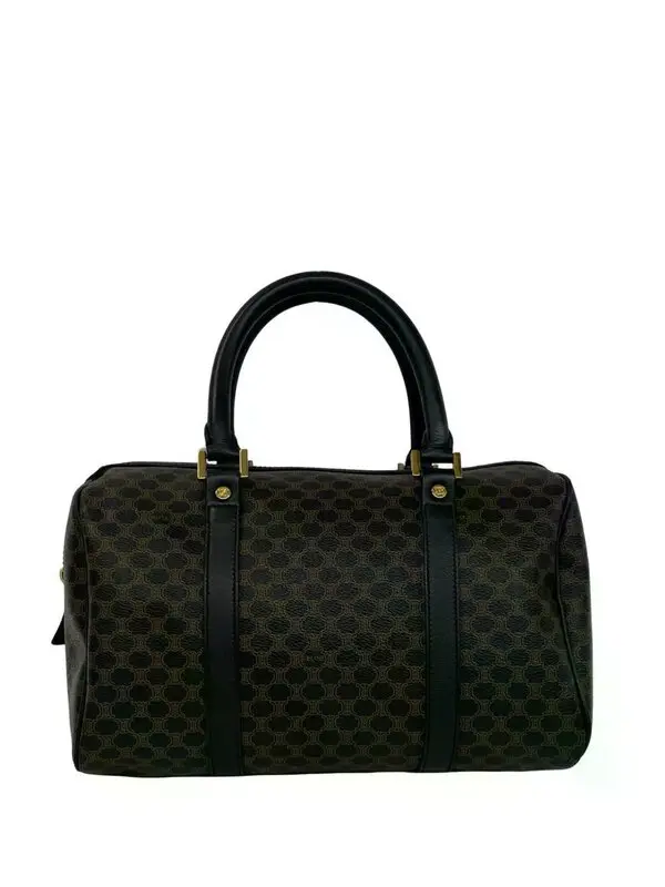 Celine 2000-2015 Macadam Coated Canvas Boston Bag