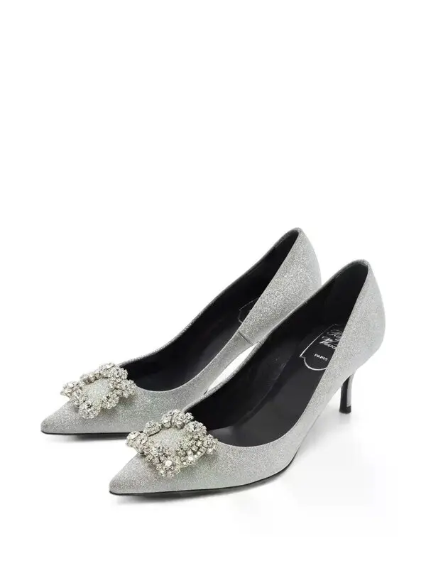 ROGER VIVIER Efflorescence Glitter Pumps - Silver