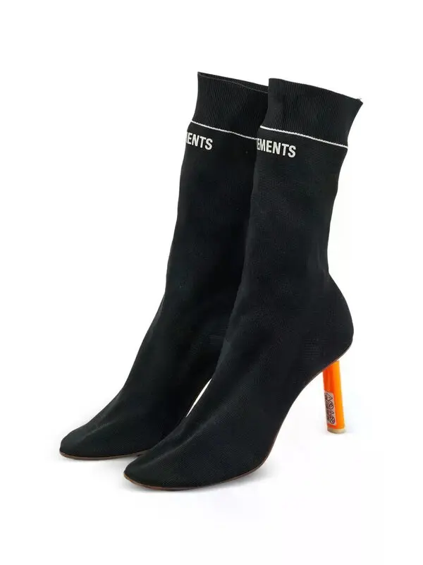 Vetements Sock Runner Logo-print High Heel Boots