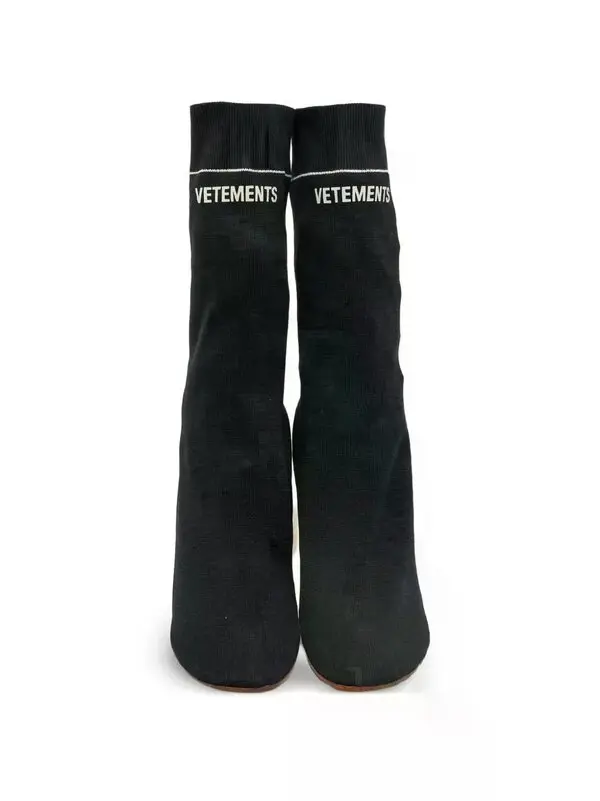 Vetements Sock Runner Logo-print High Heel Boots