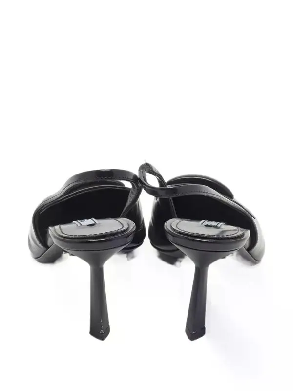 Prada Pointed Toe Logo Slingback Pumps