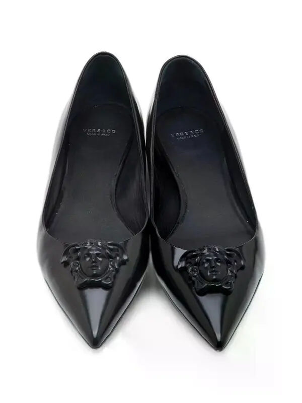 Versace Medusa Pointed-toe Ballet Flats