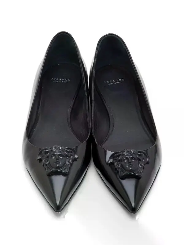 Versace Medusa Pointed Toe Ballet Flats