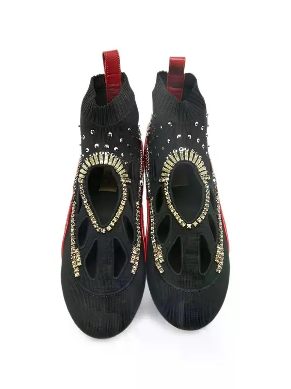 Valentino Garavani Crystal Embellished High-top Sneakers