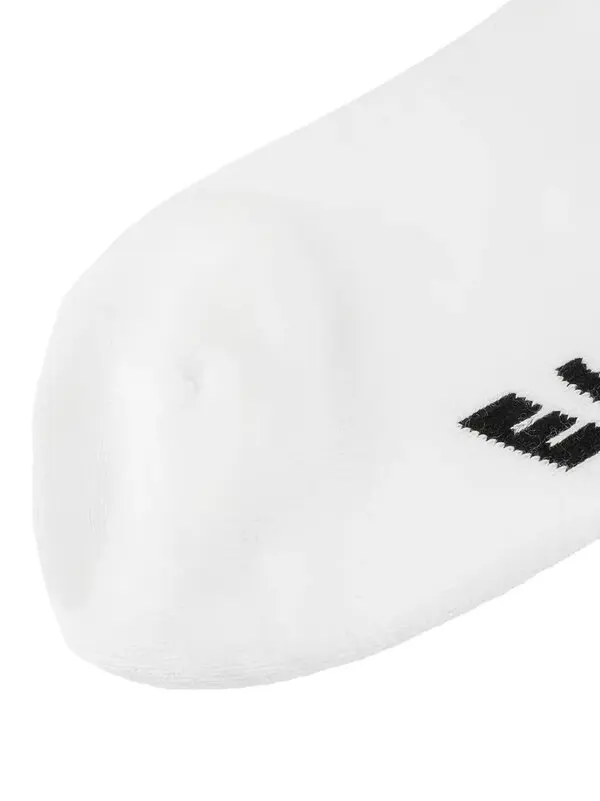 EVISU Seagull-embroidered Logo-print Socks - White