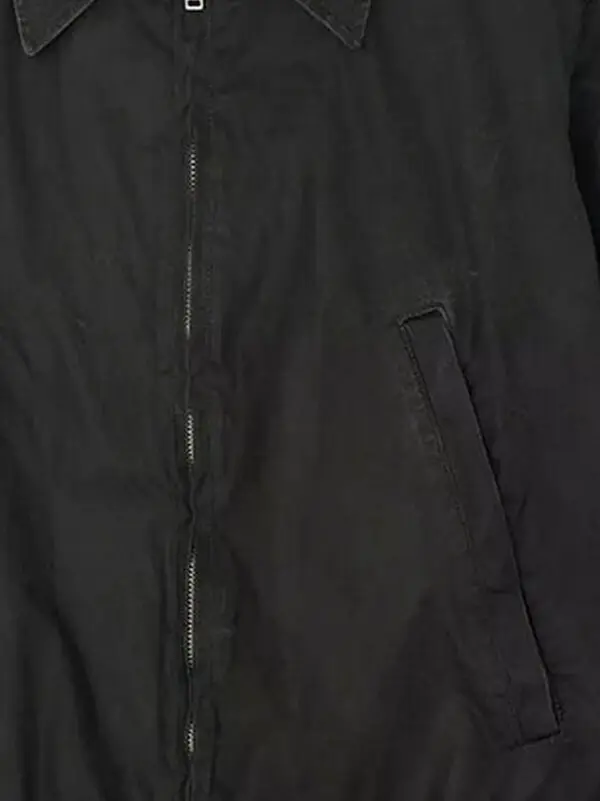 YOKE Coated-cotton Drizzler Bomber Jacket - Black