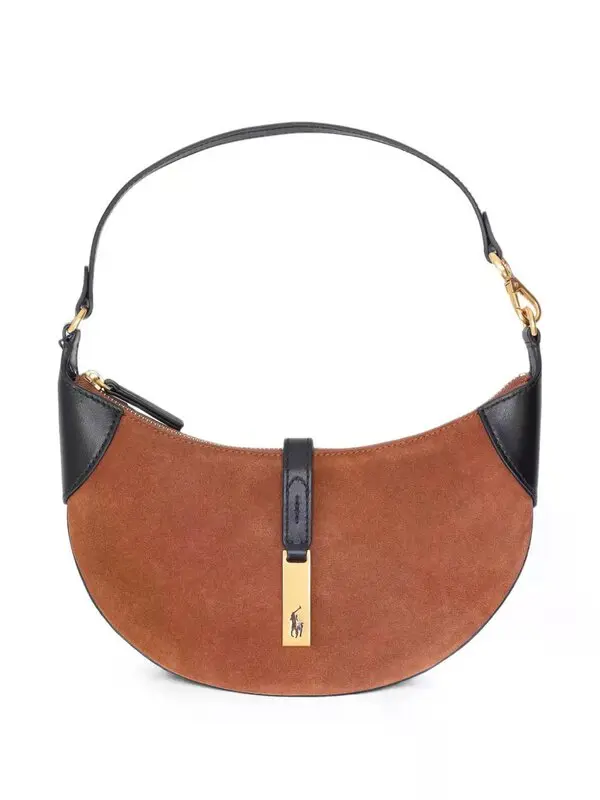 Polo Ralph Lauren Mini Polo Id Suede Shoulder Bag - Brown
