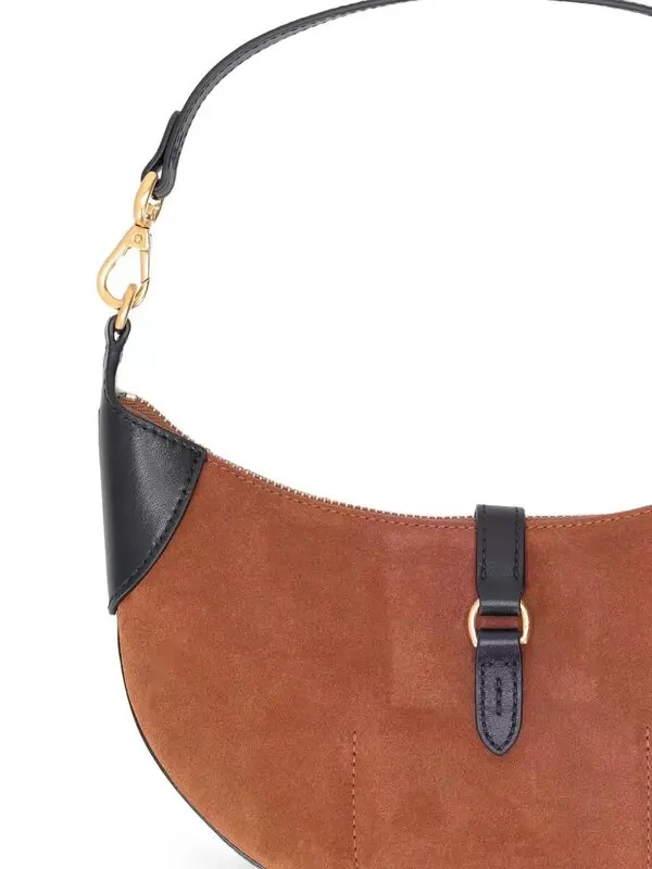 Polo Ralph Lauren Mini Polo Id Suede Shoulder Bag - Brown