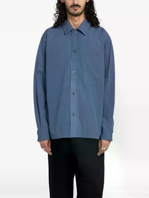 MARGARET HOWELL Raised-placket Shirt - Blue