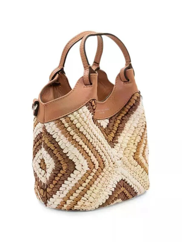 GIANNI CHIARINI Small Dua Chevron-knit Tote Bag