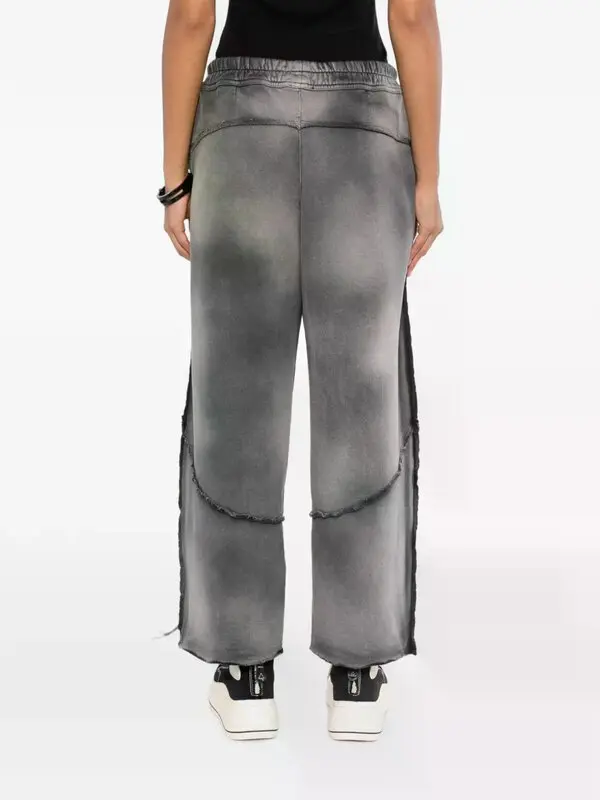 THOM KROM Faded-effect Raw-cut Track Pants