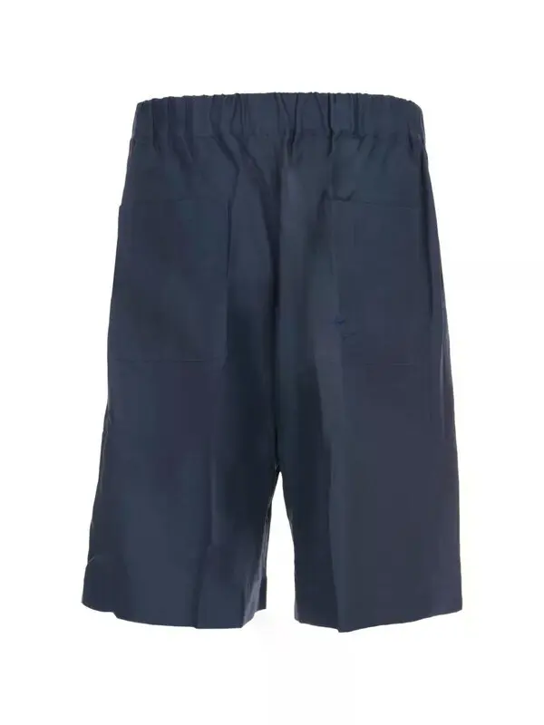 LANEUS Pleated Elasticated Shorts