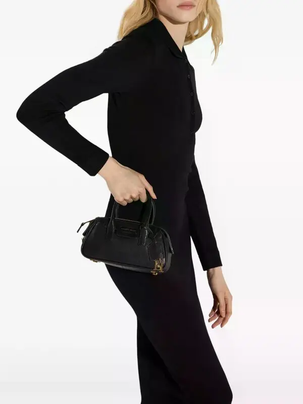 Elisabetta Franchi Small Boston Bag In Leather